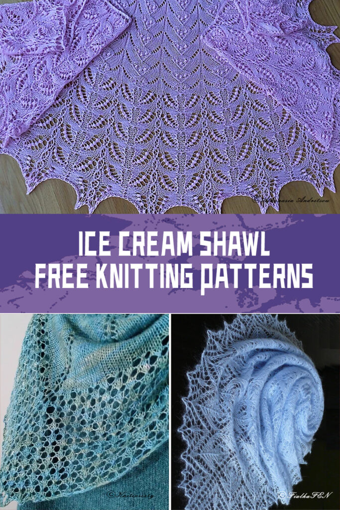Knitted Ice Cream Shawl FREE Patterns - iGOODideas.com