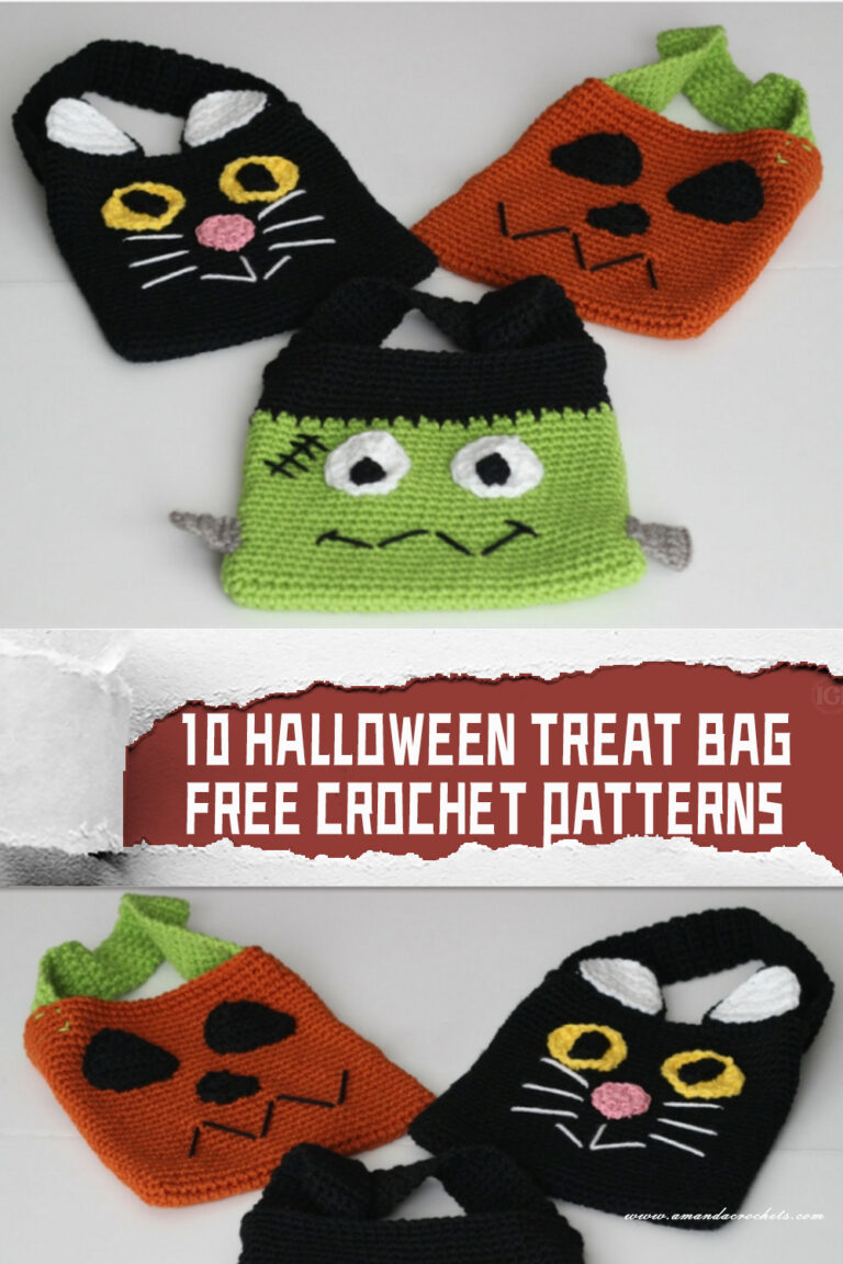 10 Halloween Treat Bag FREE Crochet Patterns - iGOODideas.com