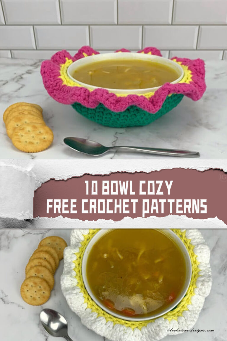 10 Bowl Cozy Free Crochet Patterns - iGOODideas.com