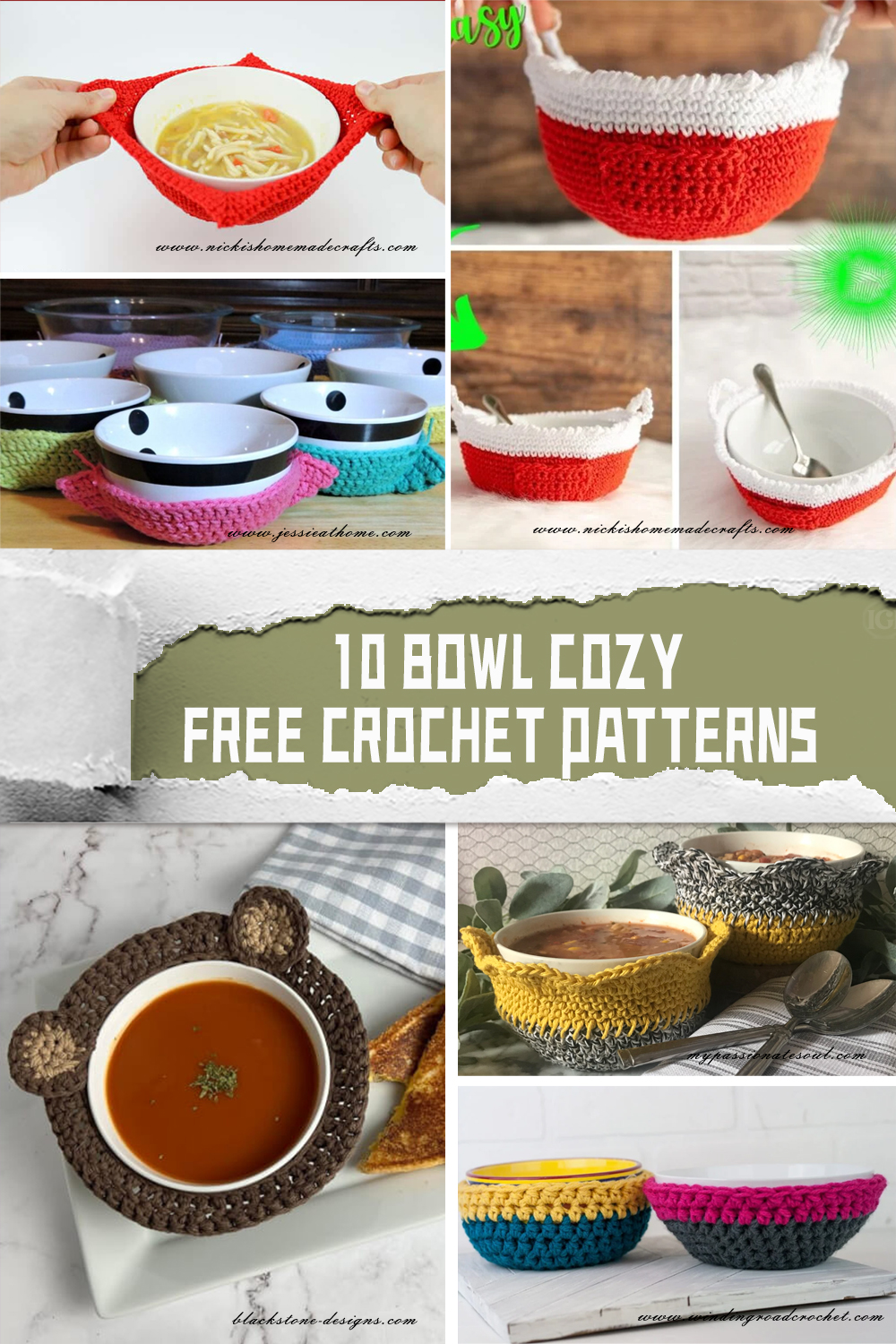 10 Bowl Cozy Free Crochet Patterns - iGOODideas.com