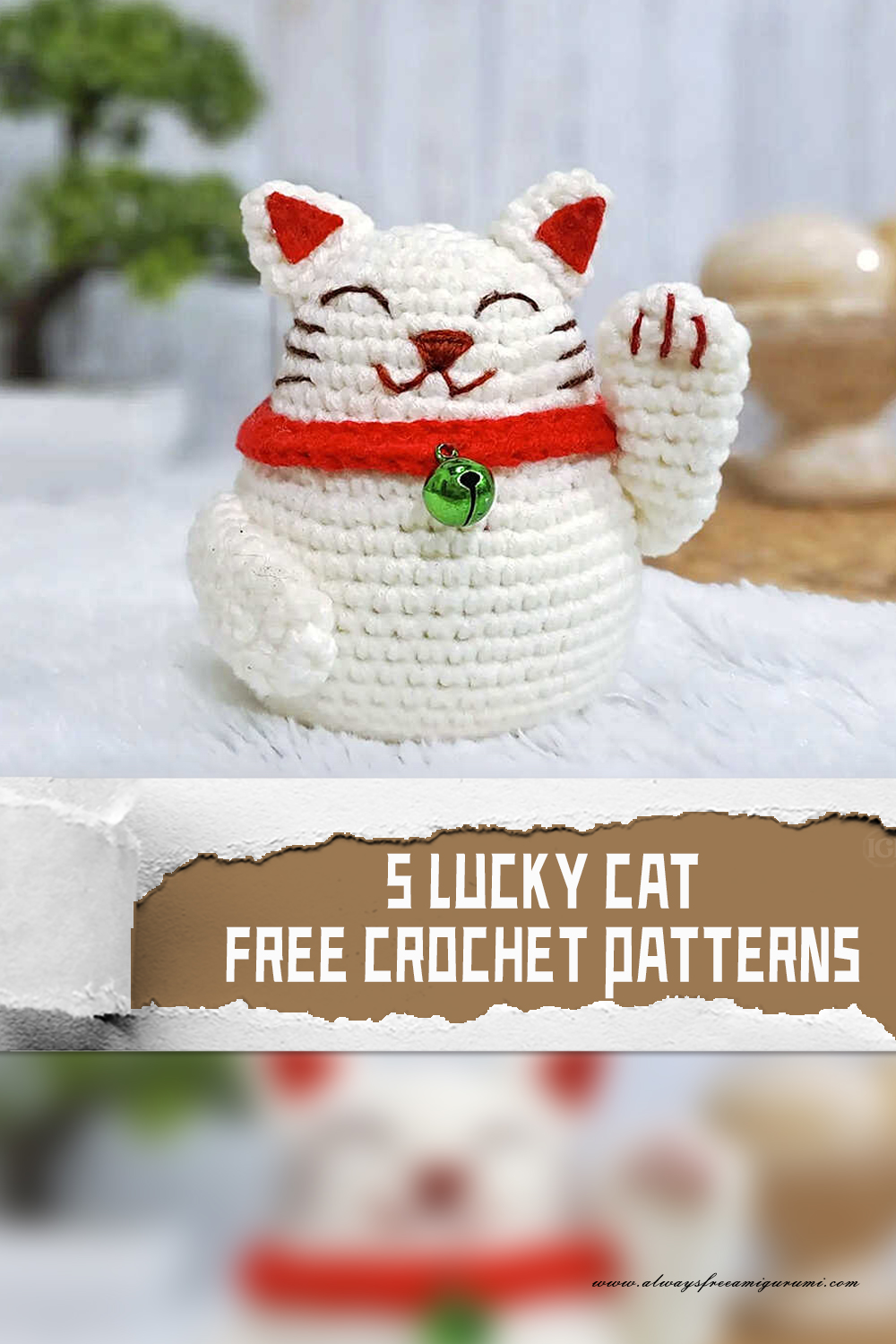 5 FREE Lucky Cat Crochet Patterns - iGOODideas.com
