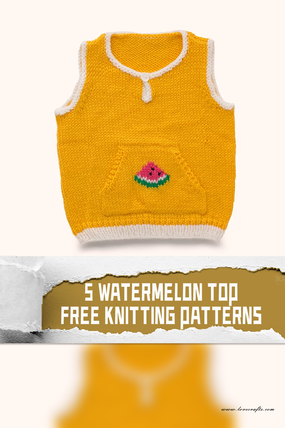 5 Watermelon Top FREE Knitting Patterns - iGOODideas.com