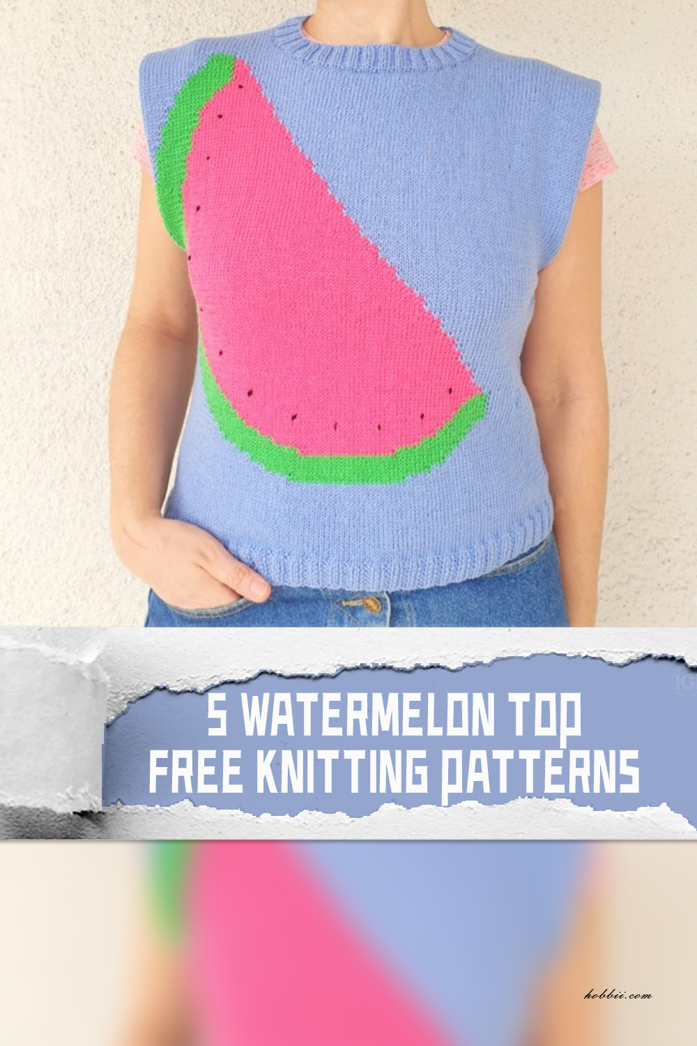 5 Watermelon Top FREE Knitting Patterns - iGOODideas.com