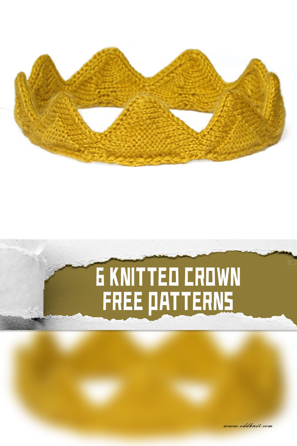 6 Knitted Crown Free Patterns - iGOODideas.com