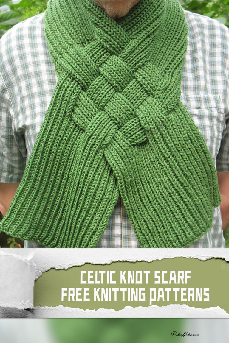 Knitted Celtic Knot Scarf FREE Patterns - iGOODideas.com