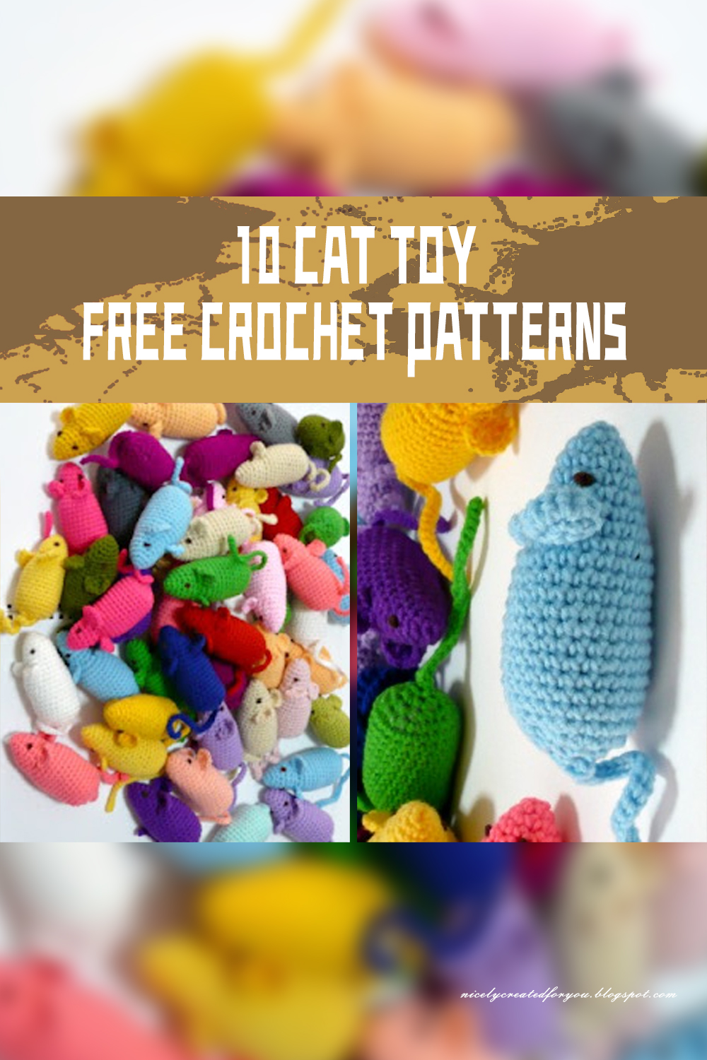 10 Cat Toy Crochet Patterns - FREE - iGOODideas.com
