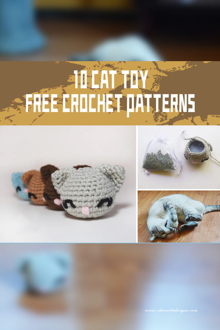 10 Cat Toy Crochet Patterns - FREE - iGOODideas.com
