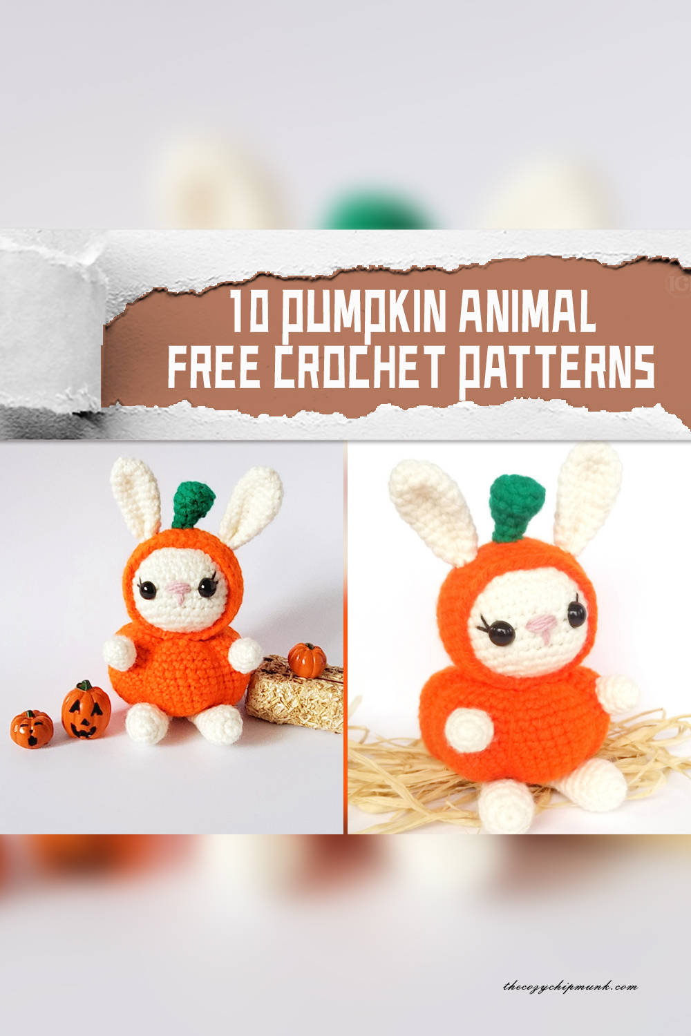 10 Pumpkin Animal Crochet Patterns - Free - iGOODideas.com