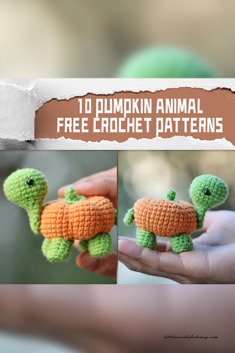 10 Pumpkin Animal Crochet Patterns - Free - iGOODideas.com