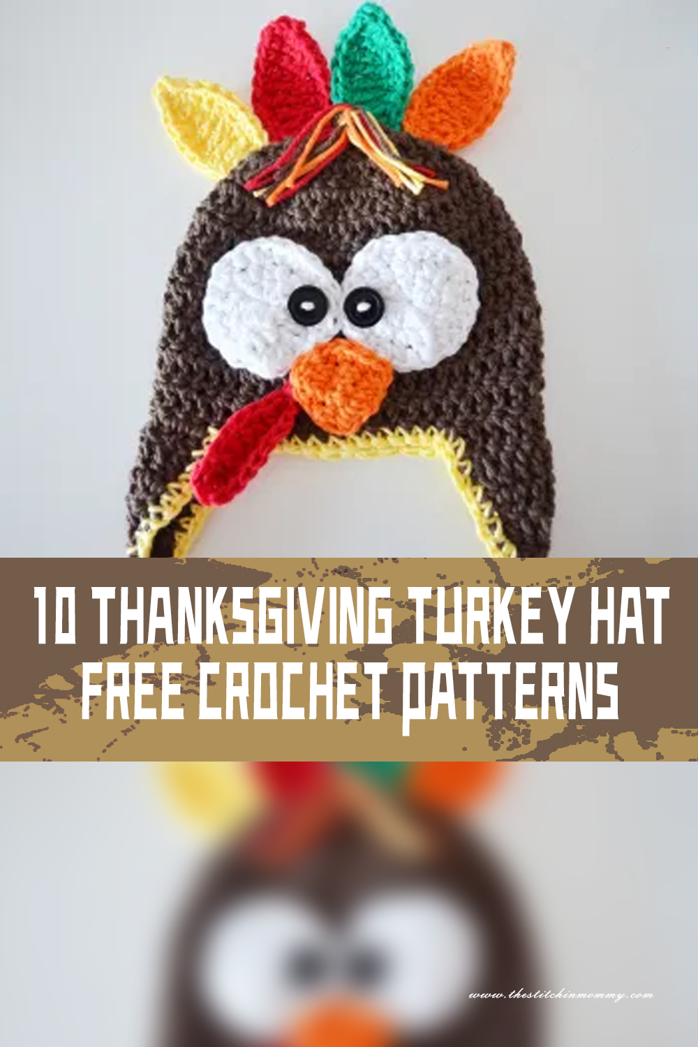 10 Thanksgiving Turkey Hat Crochet Patterns - FREE - iGOODideas.com