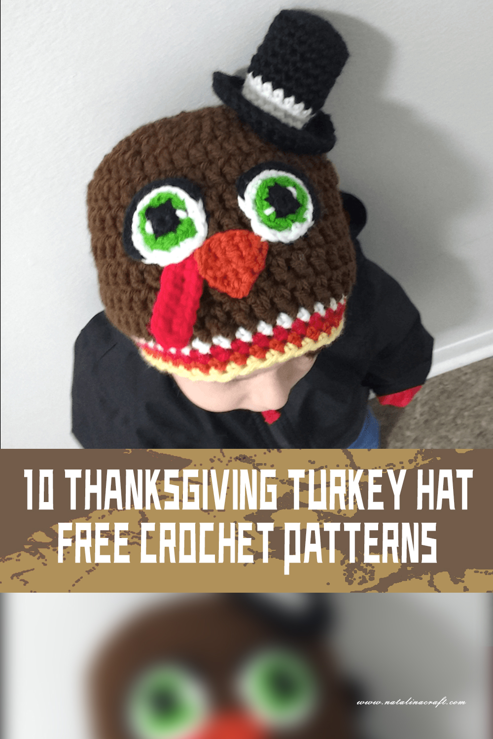 10 Thanksgiving Turkey Hat Crochet Patterns - FREE - iGOODideas.com