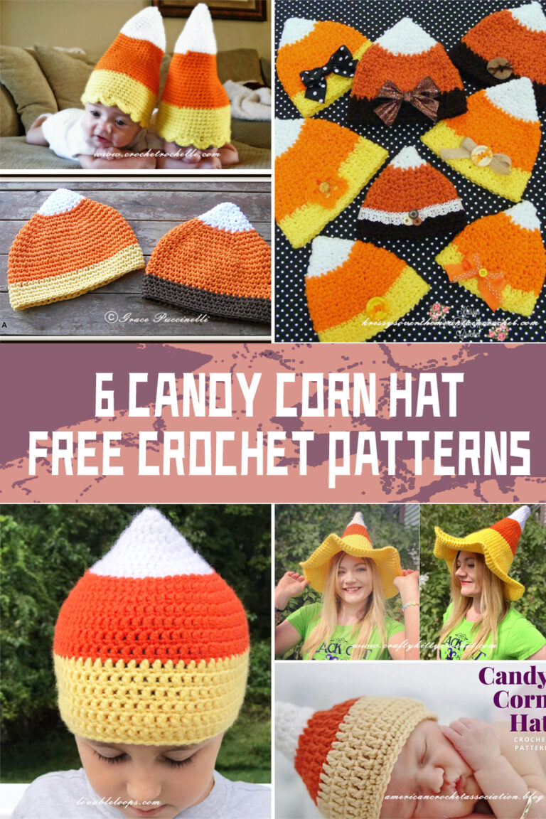 6 Candy Corn Hat Crochet Patterns - FREE - iGOODideas.com
