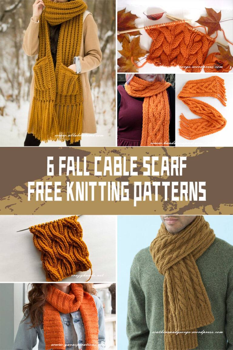 6 Fall Cable Scarf Knitting Patterns - FREE - iGOODideas.com