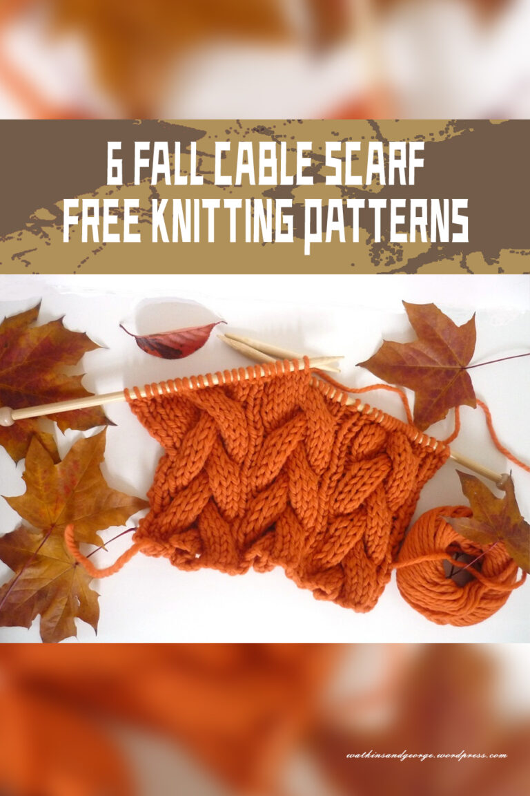 6 Fall Cable Scarf Knitting Patterns - FREE - iGOODideas.com