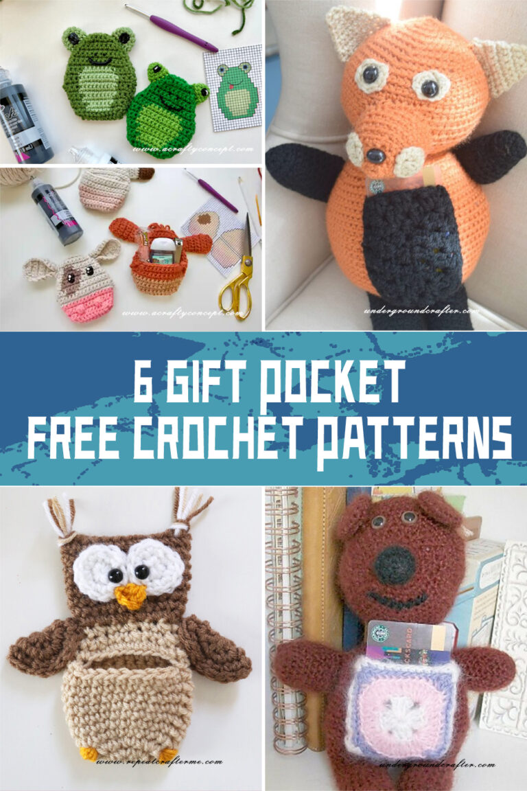 6 Gift Pocket FREE Crochet Patterns - iGOODideas.com
