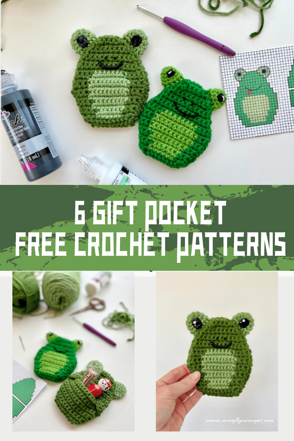 6 Gift Pocket FREE Crochet Patterns - iGOODideas.com