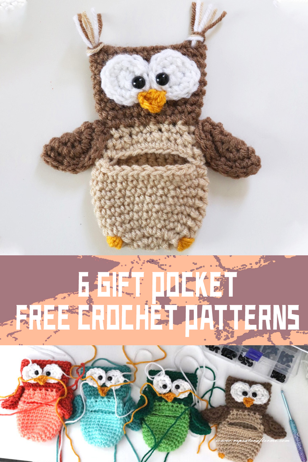6 Gift Pocket FREE Crochet Patterns - iGOODideas.com