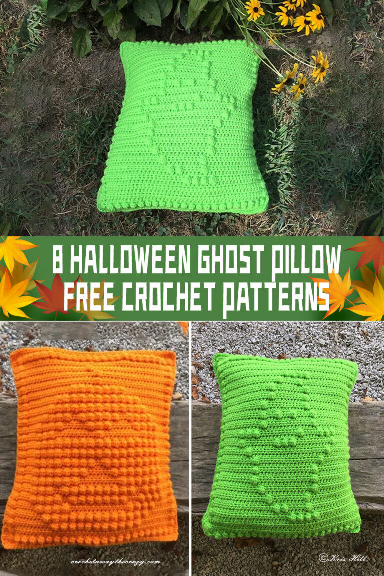8 Halloween Ghost Pillow Crochet Patterns - FREE - iGOODideas.com