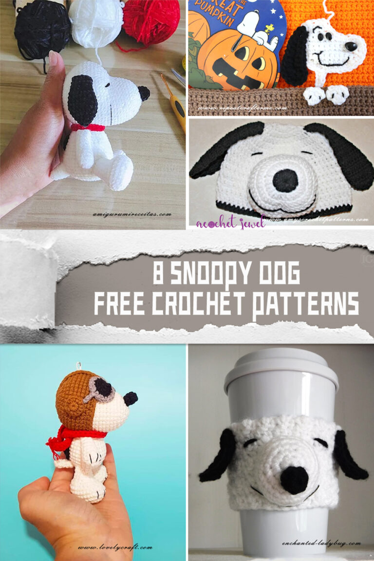 8 Snoopy Dog Crochet Patterns - FREE - iGOODideas.com