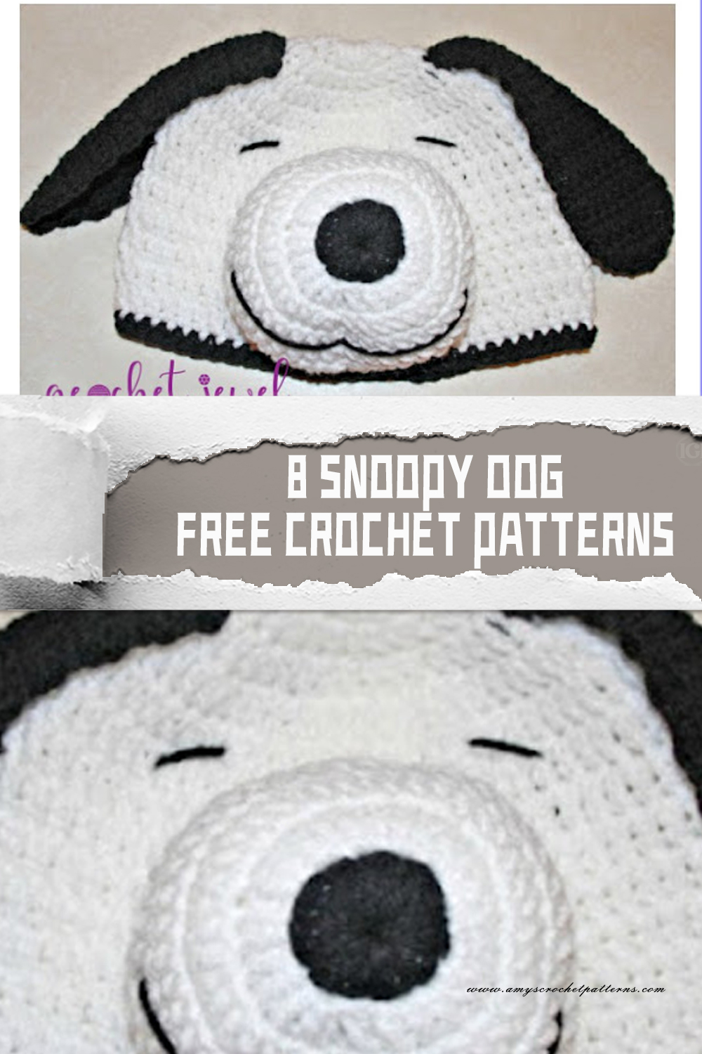 8 Snoopy Dog Crochet Patterns - FREE - iGOODideas.com