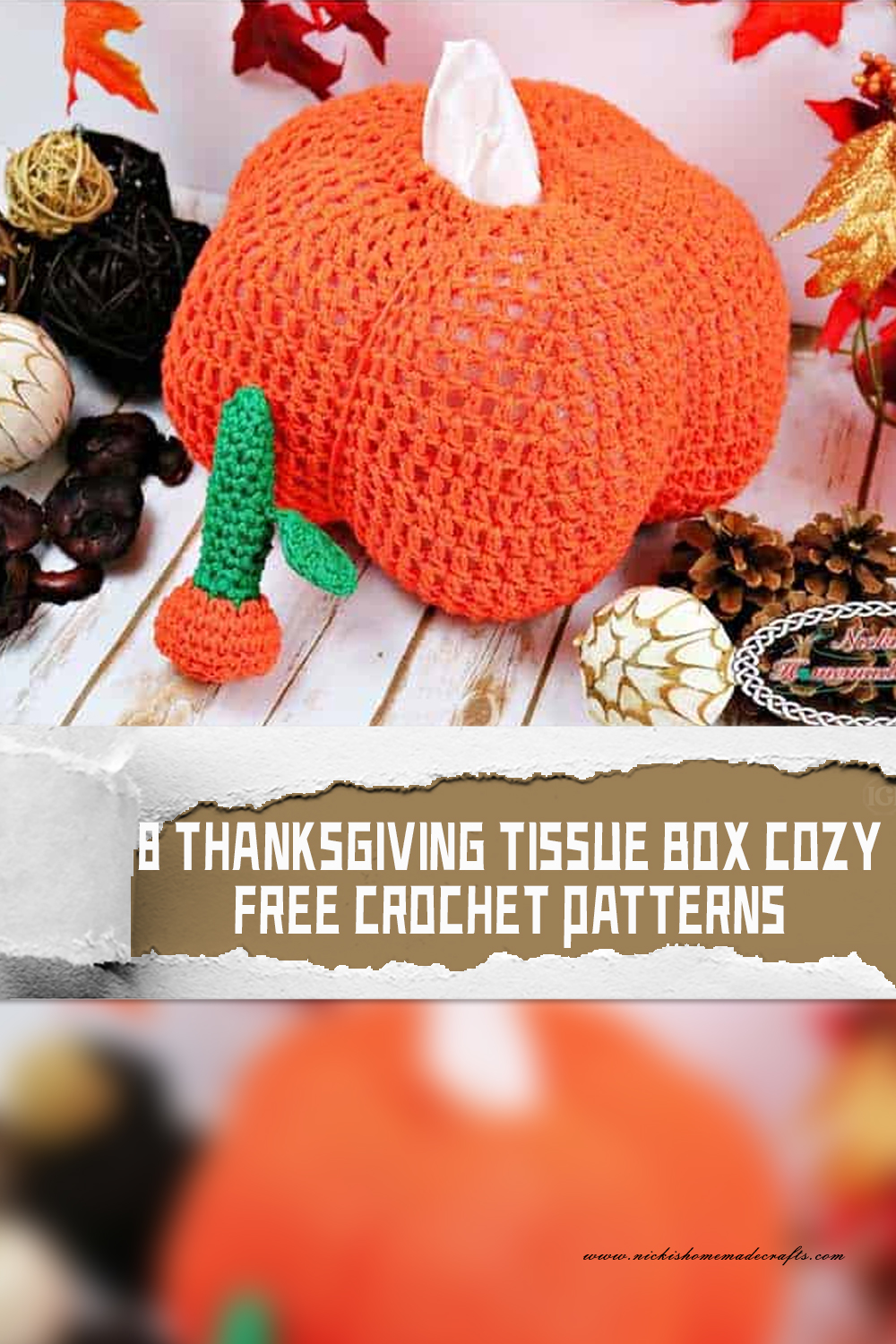 8 Thanksgiving Tissue Box Cozy Crochet Patterns - FREE - iGOODideas.com