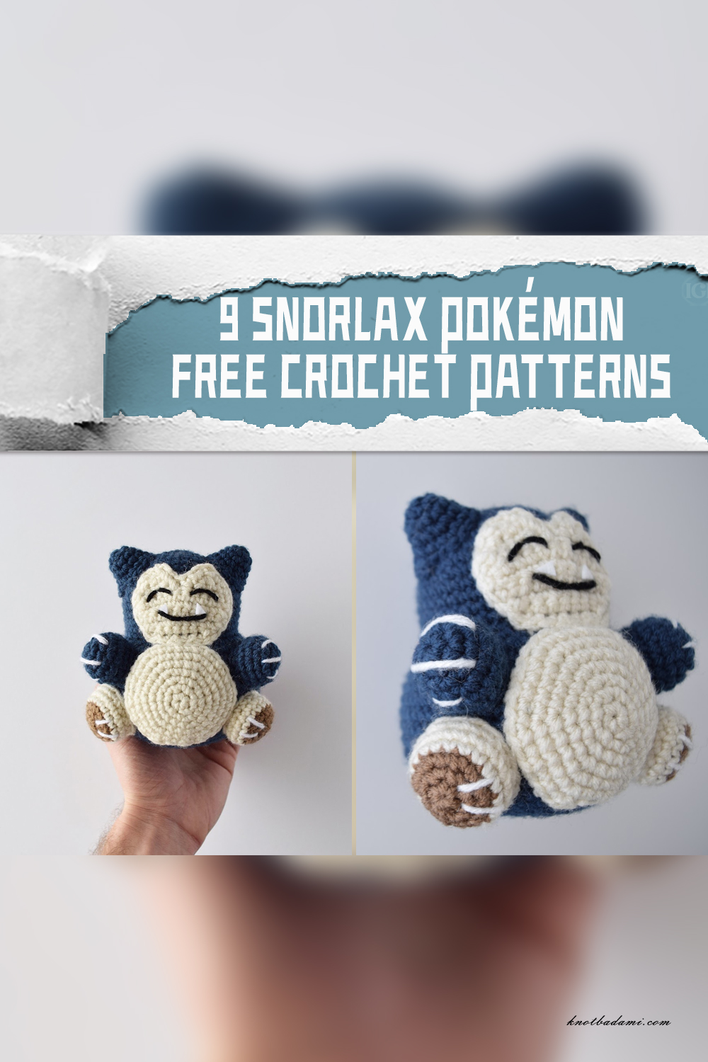 9 FREE Snorlax Pokémon Crochet Patterns - iGOODideas.com