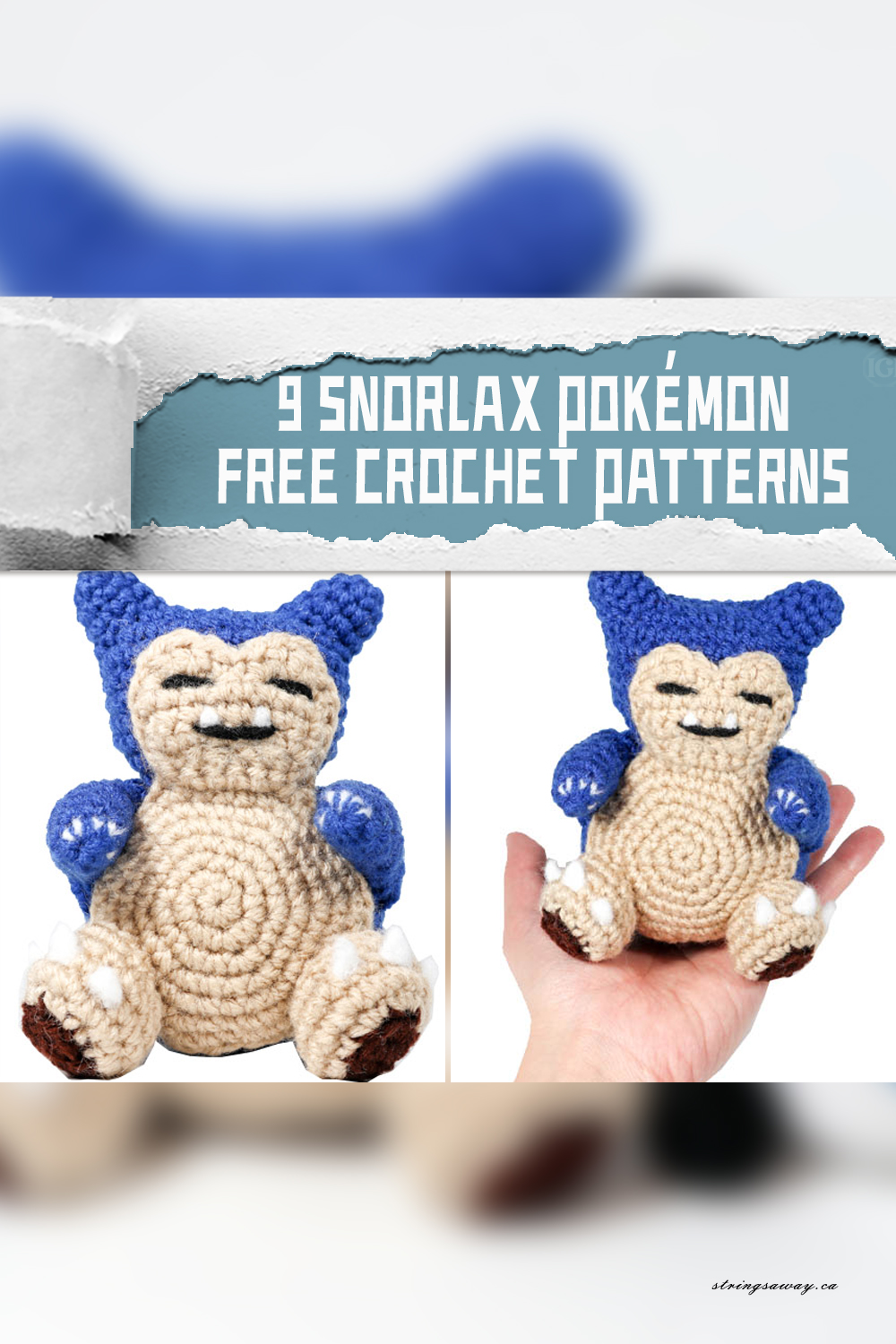 9 FREE Snorlax Pokémon Crochet Patterns - iGOODideas.com