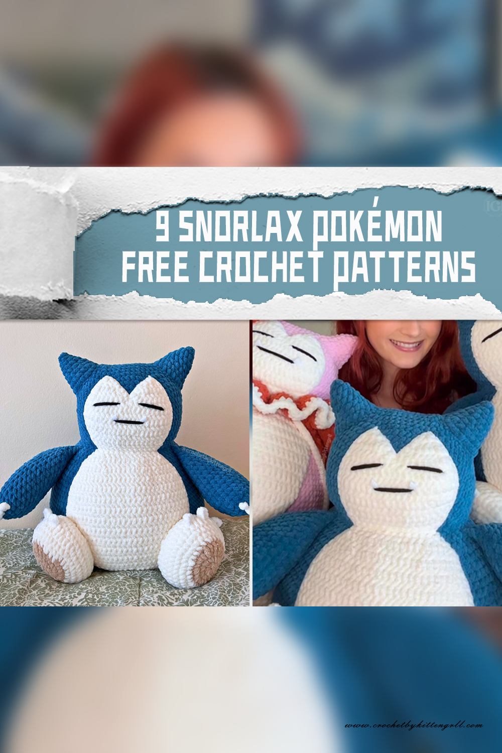 9 FREE Snorlax Pokémon Crochet Patterns - iGOODideas.com