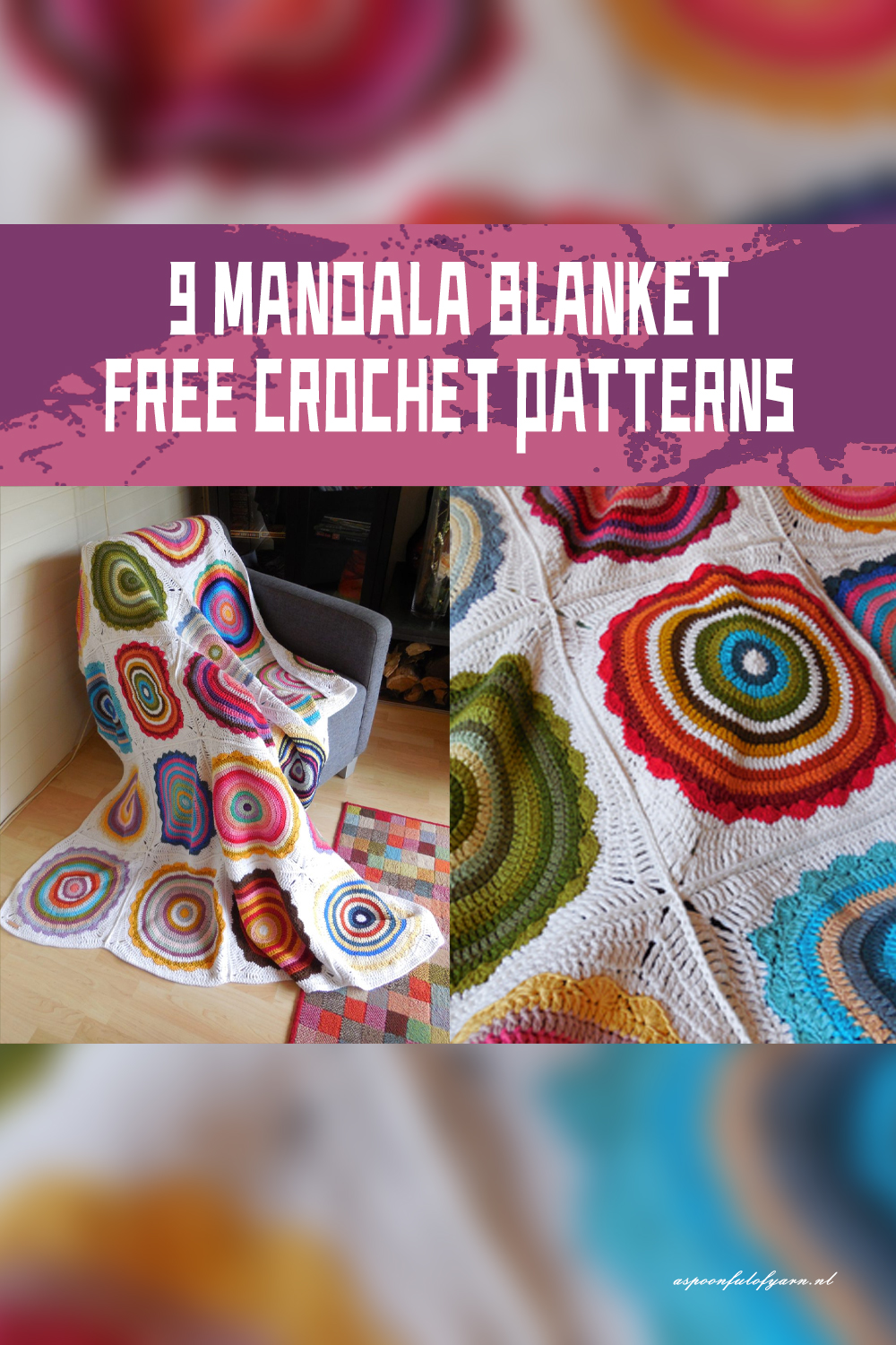 9 Mandala Blanket Crochet Patterns - FREE - iGOODideas.com
