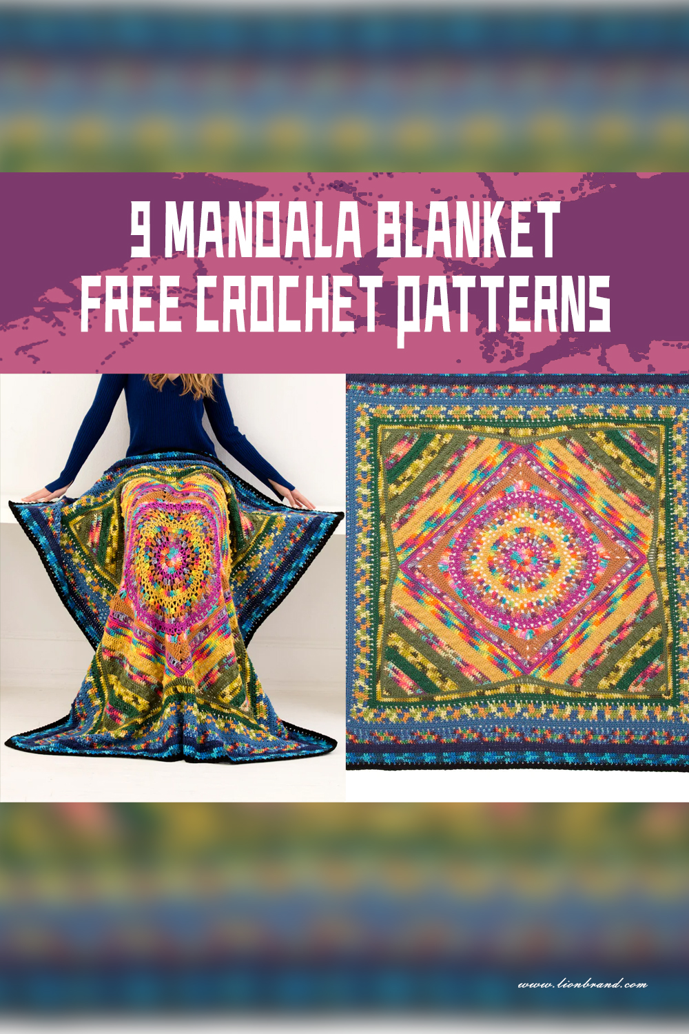 9 Mandala Blanket Crochet Patterns - FREE - iGOODideas.com