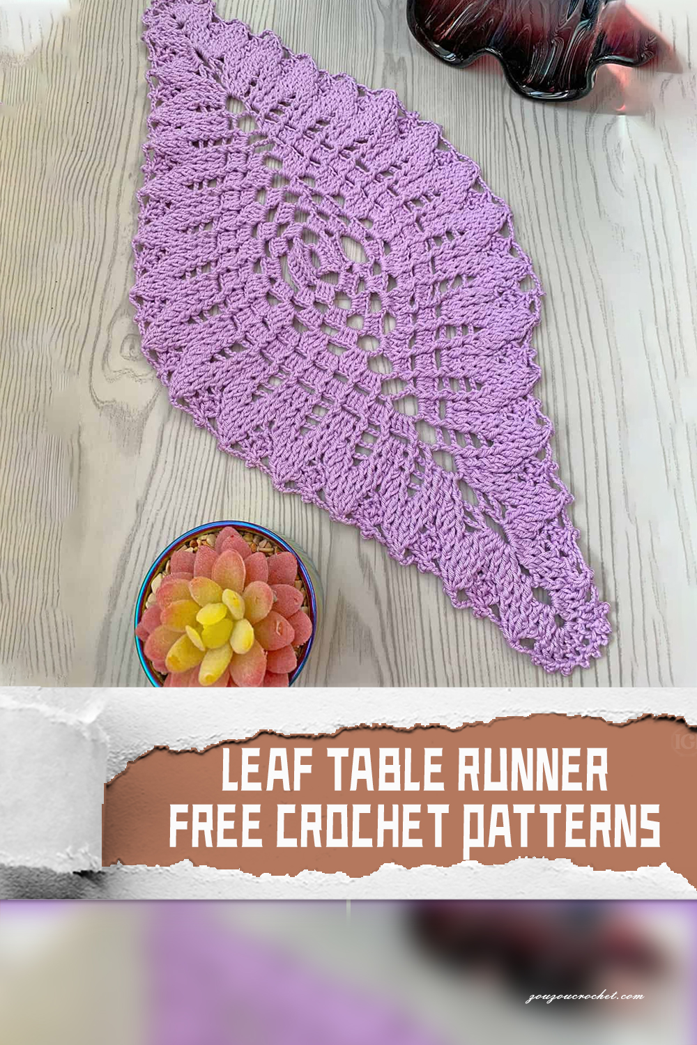 FREE Leaf Table Runner Crochet Patterns - iGOODideas.com