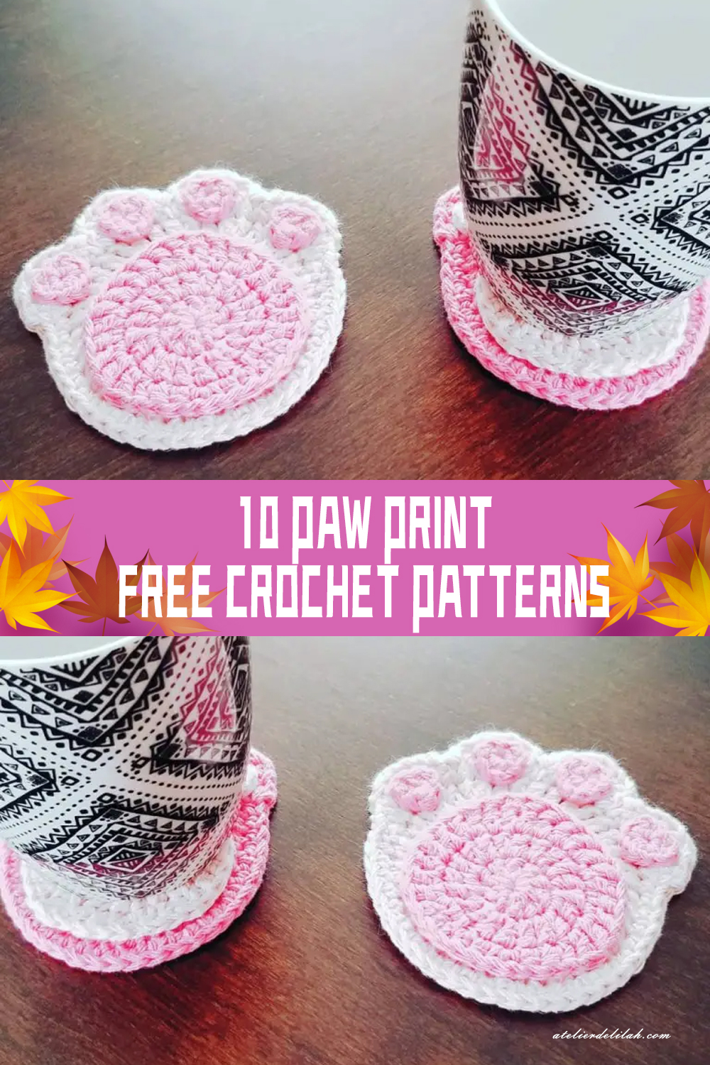 10 Paw Print Crochet Patterns - FREE - iGOODideas.com