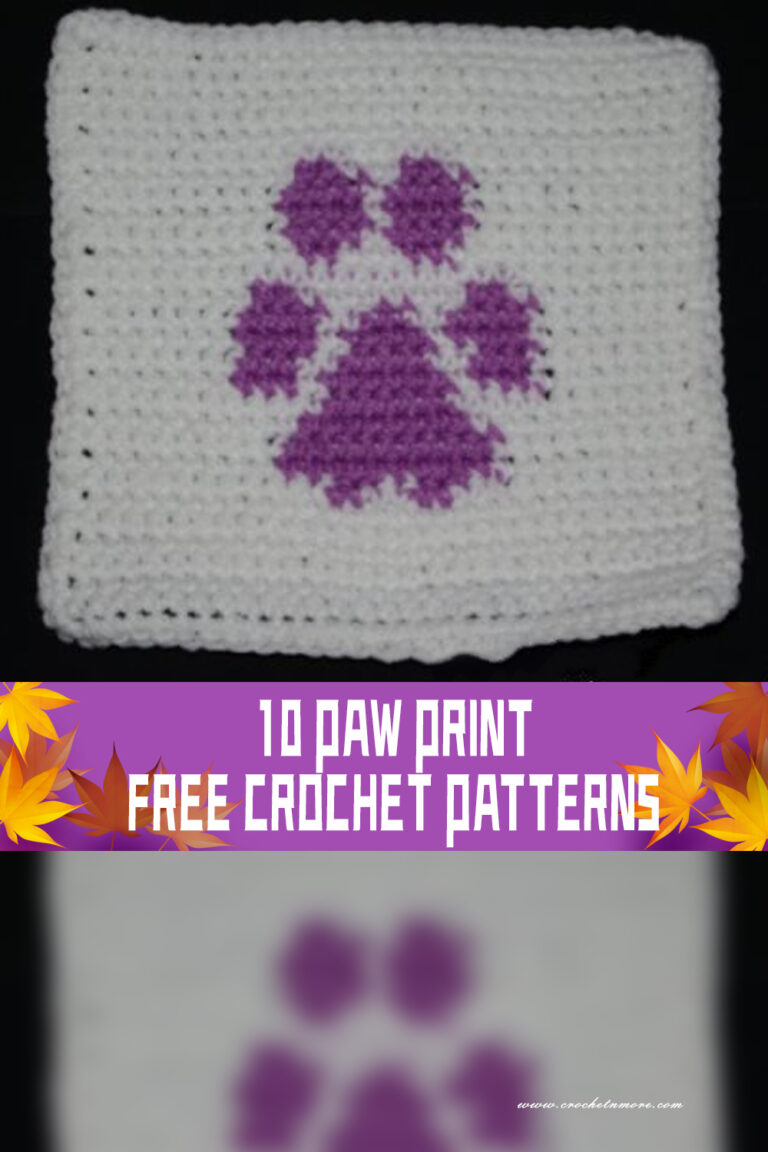 10 Paw Print Crochet Patterns - FREE - iGOODideas.com