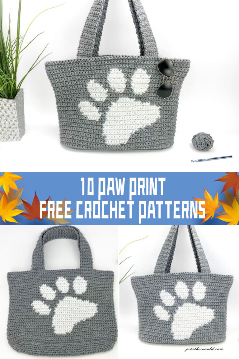 10 Paw Print Crochet Patterns - FREE - iGOODideas.com