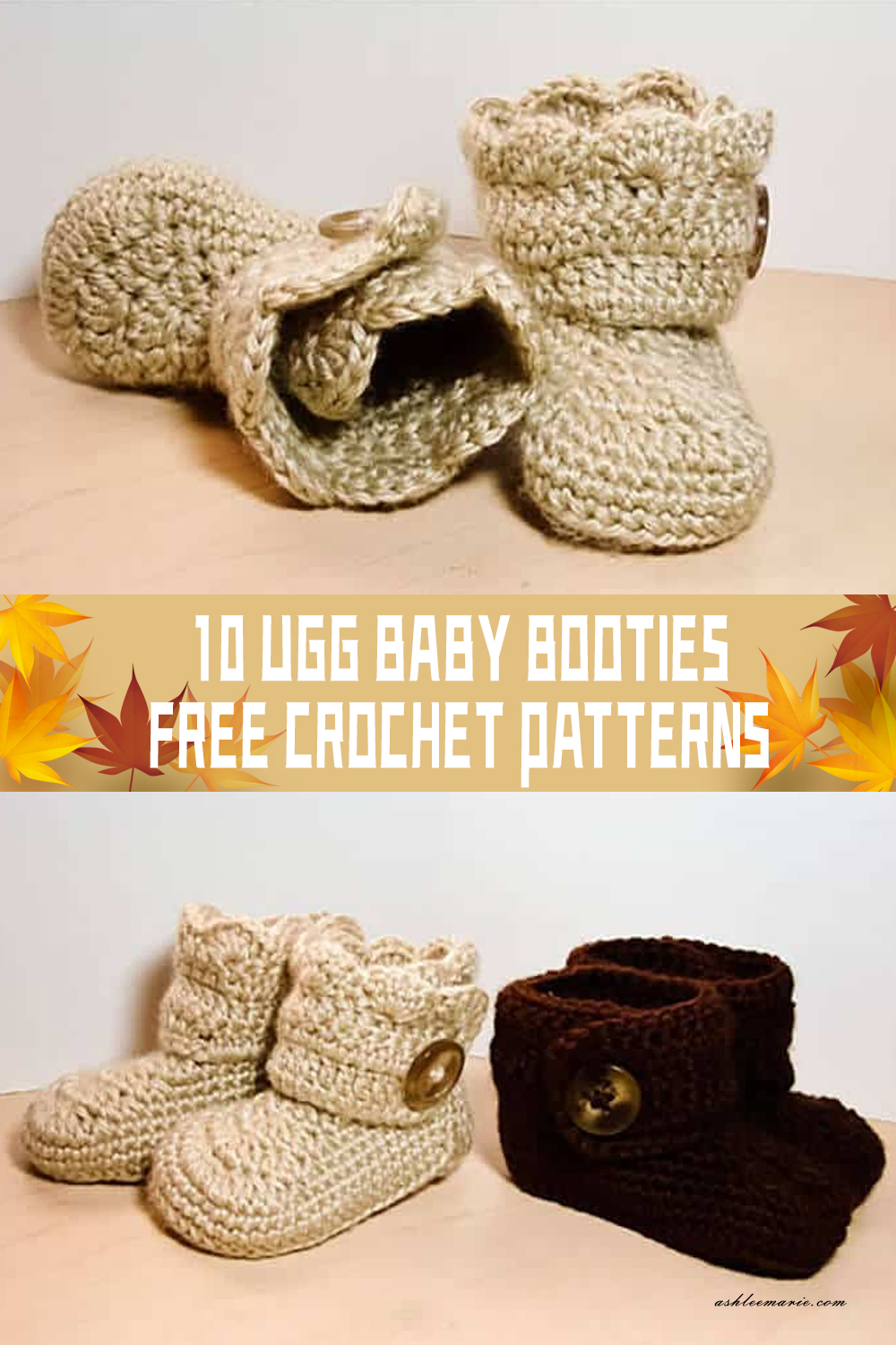 10 UGG Baby Booties Crochet Patterns - FREE - iGOODideas.com
