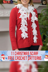 11 Christmas Scarf Crochet Patterns - FREE - iGOODideas.com