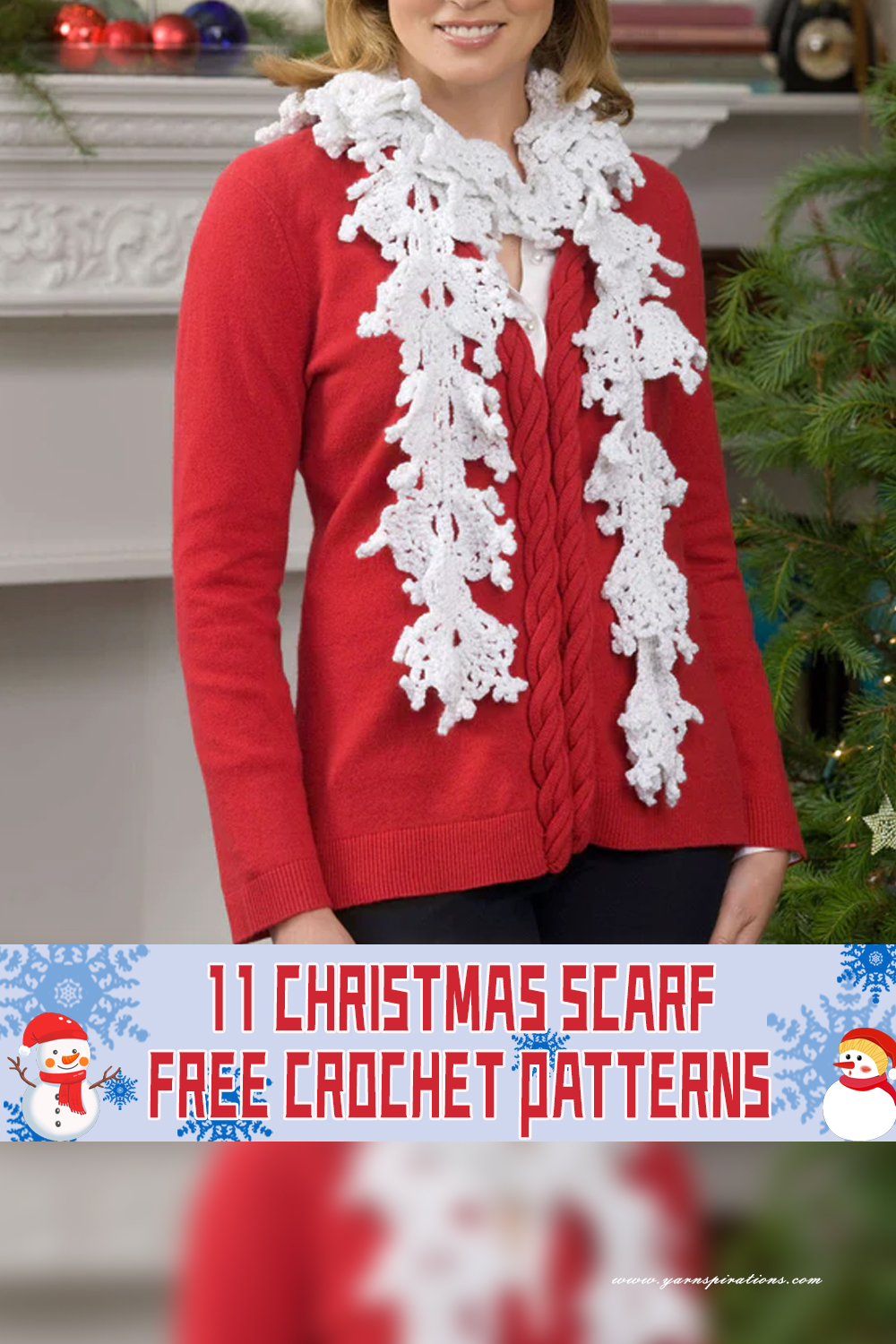 11 Christmas Scarf Crochet Patterns - FREE - iGOODideas.com