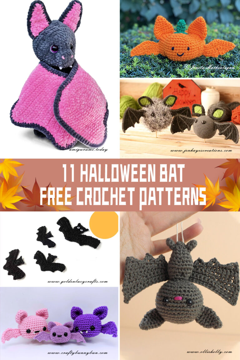 11 Halloween Bat Crochet Patterns - FREE - iGOODideas.com