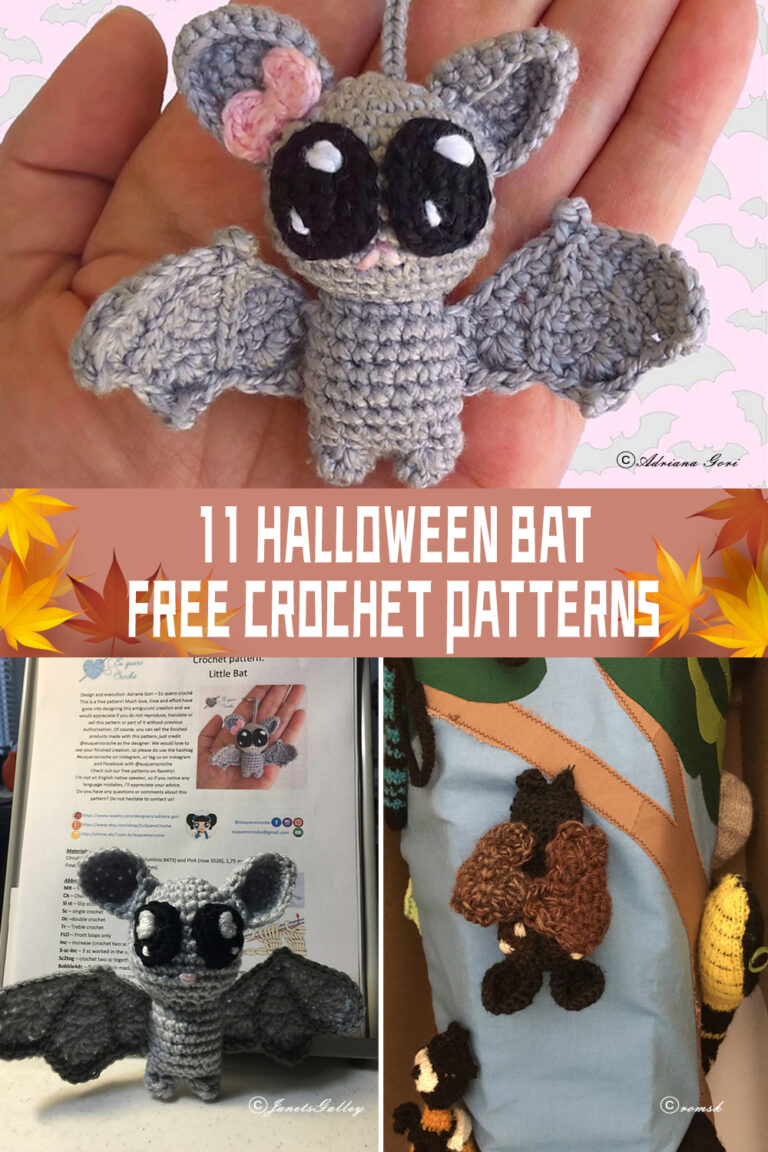 11 Halloween Bat Crochet Patterns - FREE - iGOODideas.com