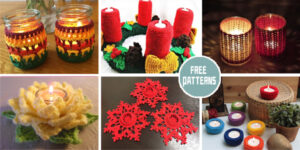 12 Tealight Holder Crochet Patterns - FREE - iGOODideas.com