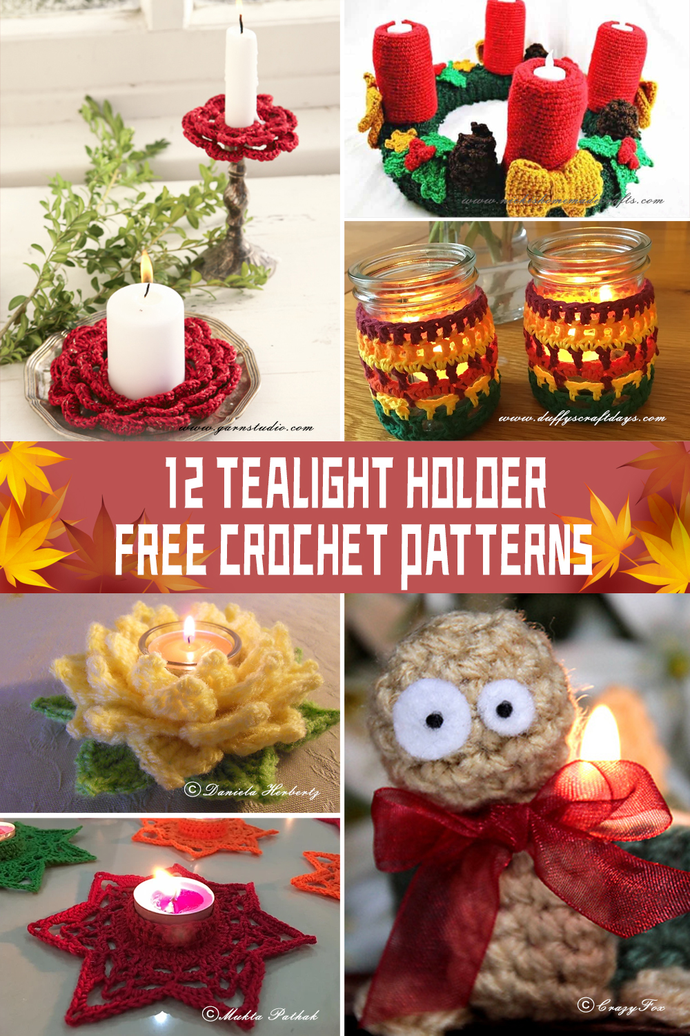 12 Tealight Holder Crochet Patterns - FREE - iGOODideas.com