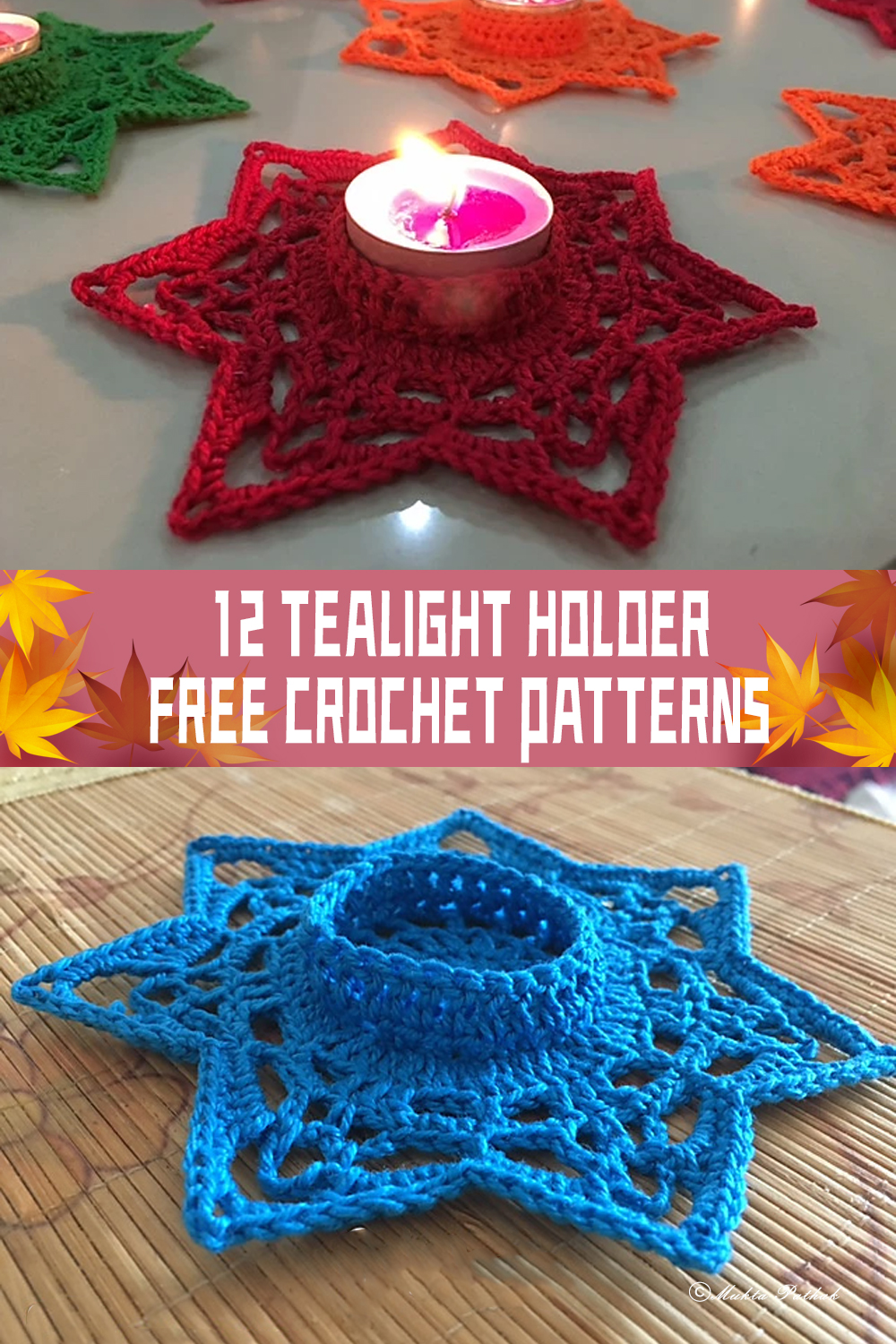 12 Tealight Holder Crochet Patterns - FREE - iGOODideas.com