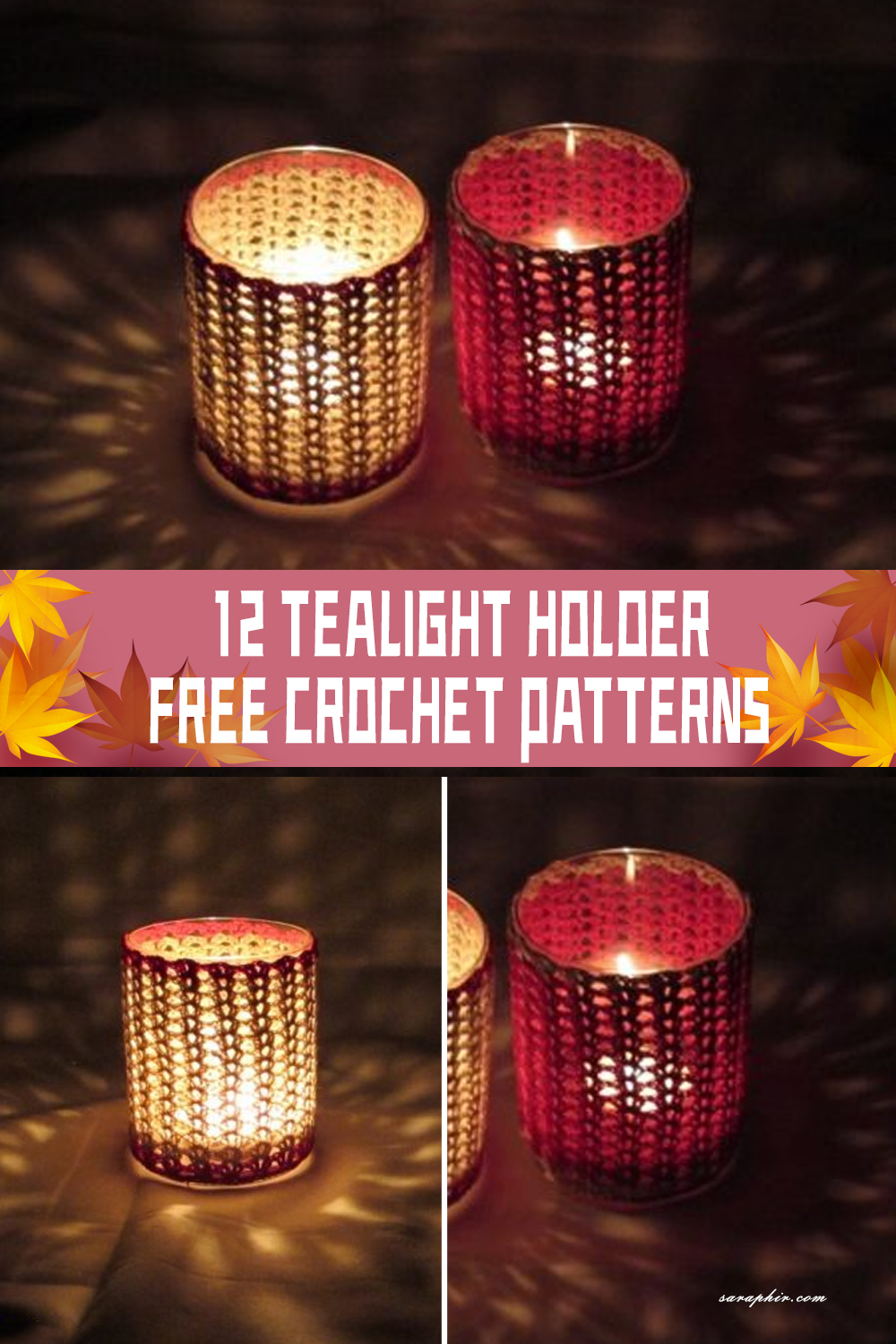 12 Tealight Holder Crochet Patterns - FREE - iGOODideas.com