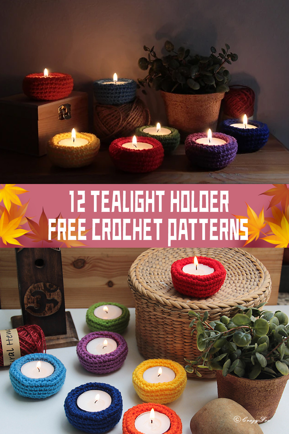 12 Tealight Holder Crochet Patterns - FREE - iGOODideas.com