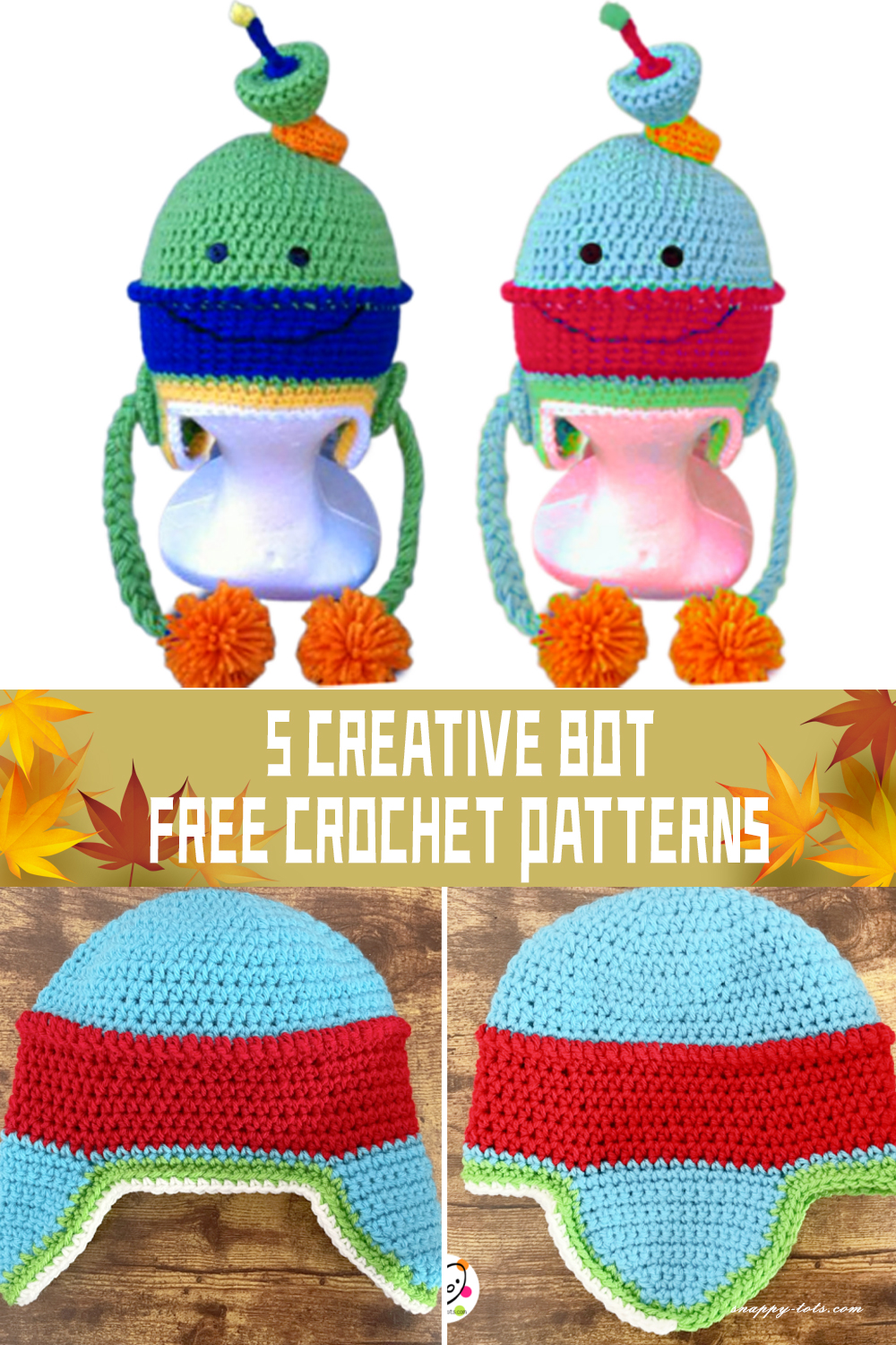 5 Creative Bot Crochet Patterns - FREE - iGOODideas.com