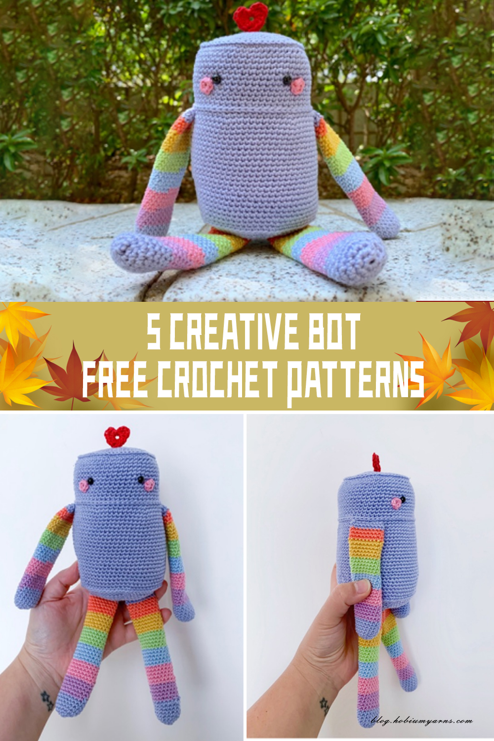 5 Creative Bot Crochet Patterns - FREE - iGOODideas.com