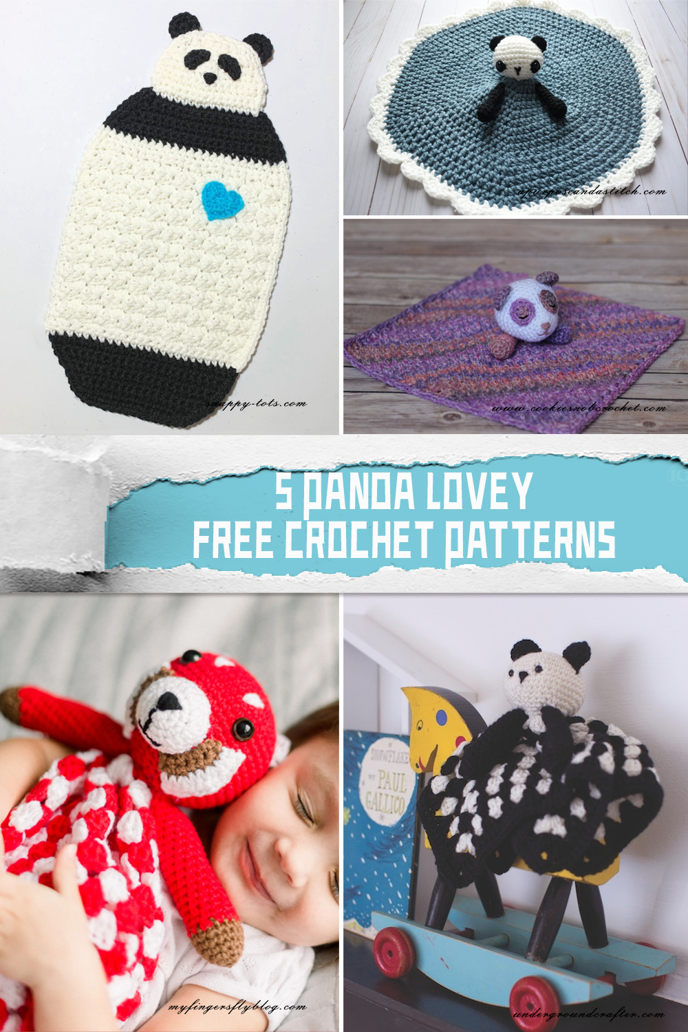 5 FREE Panda Lovey Crochet Patterns - iGOODideas.com