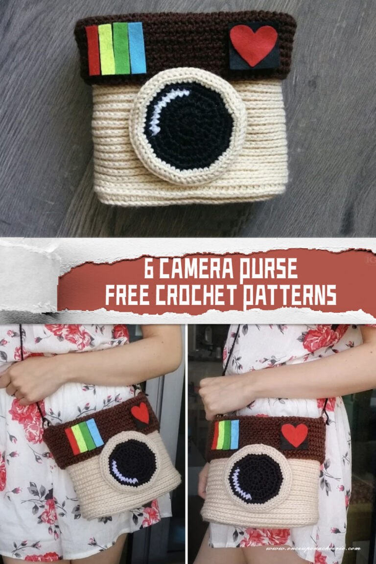 6 Camera Purse Crochet Patterns - FREE - iGOODideas.com