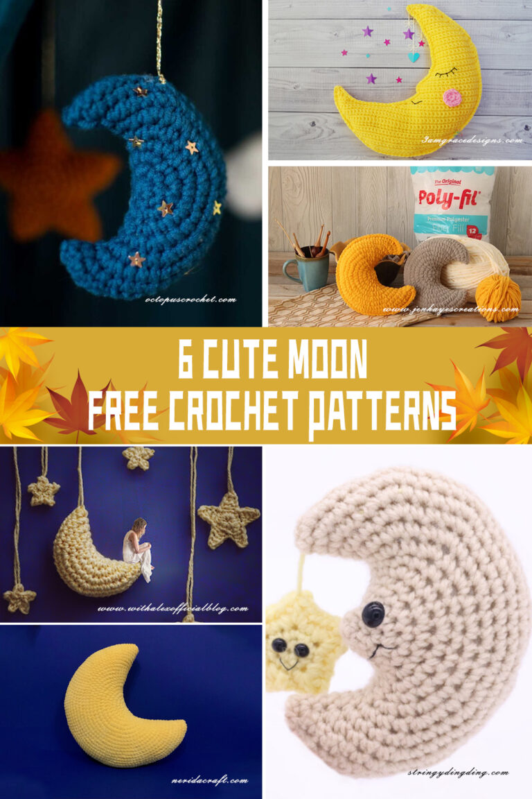 6 Cute Moon FREE Crochet Patterns - iGOODideas.com