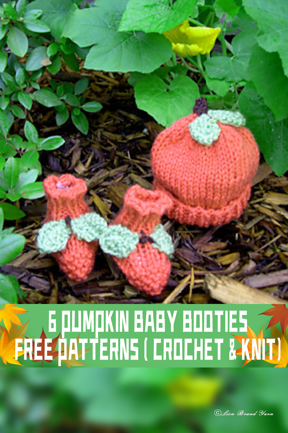 6 FREE Pumpkin Baby Booties Patterns ( Crochet & Knit) - iGOODideas.com